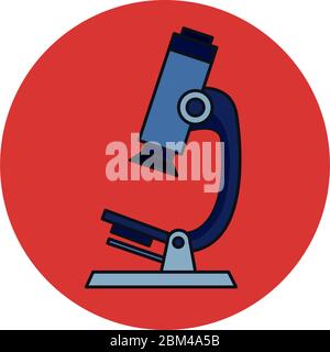 microscope of laboratory in frame circular Stock Vector Image & Art - Alamy
