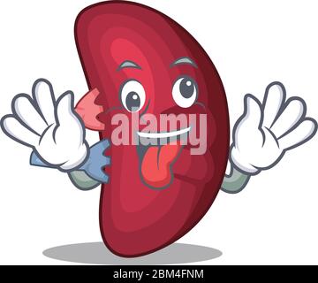 Funny spleen cartoon design with tongue out face Stock Vector Image ...