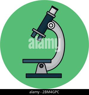 microscope of laboratory in frame circular Stock Vector Image & Art - Alamy