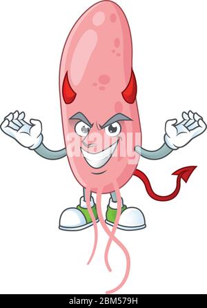 Vibrio cholerae cartoon character design with mad face. Vector ...