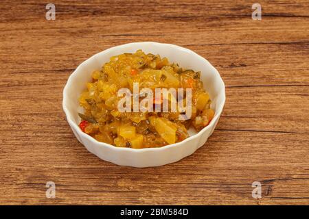 Relish sauce with cucumbers and mustard seeds Stock Photo - Alamy