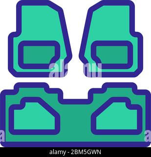 auto parts icons, signs, outline symbols, concept linear illustration ...