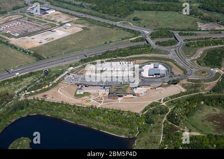 aerial view of Leeds Skelton Lake Services - Extra at junction 45 of ...