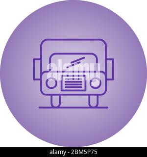 Beautiful school bus Vector line icon Stock Vector Image & Art - Alamy