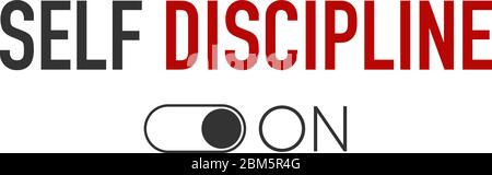Self discipline line icon concept. Self discipline vector linear ...