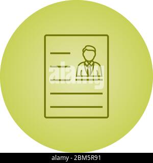 Beautiful CV Vector line icon Stock Vector Image & Art - Alamy