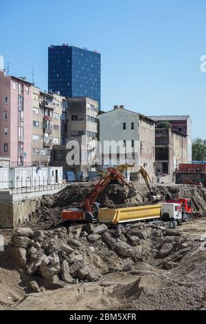 Zagreb, Croatia - 15April, 2020 : Large construction site for office ...
