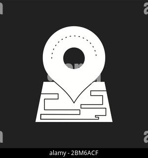 Beautiful Mark place on map Vector Glyph icon Stock Vector Image & Art ...