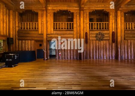 Details of the Fuller Lodge, part of the Los Alamos Ranch School in Los ...