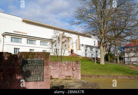 The 'Haus Olbrich', a house built in the art nouveau architecture style ...