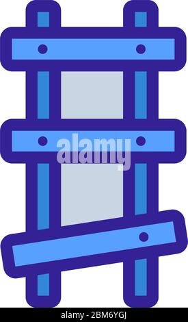 curved staircase icon vector outline illustration Stock Vector Image ...