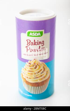 A tub of Asda Baking Powder on a white background Stock Photo - Alamy