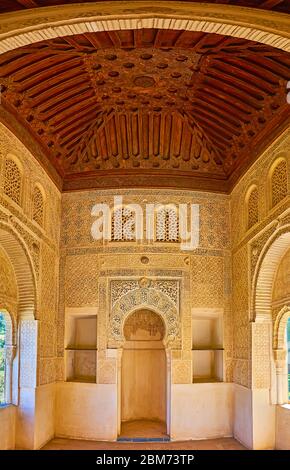 Granada, Spain Alhambra: mihrab of the Partal oratory, Housing ...