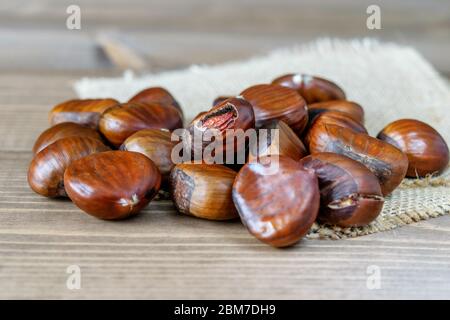 Big wooden Chestnut Stock Photo - Alamy