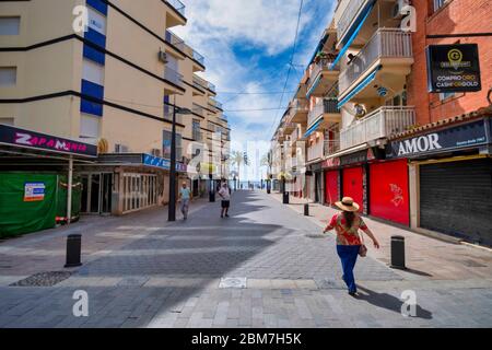 Shops in Old Town, Benidorm, Costa Blanca, Spain Stock Photo - Alamy