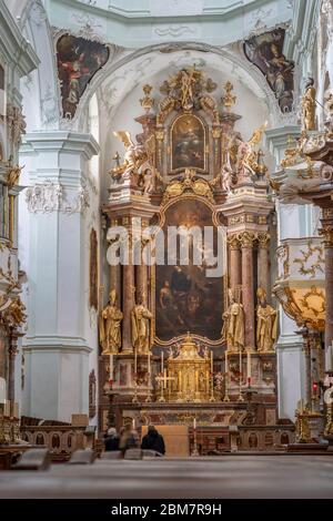 Rococo style church pulpit Stock Photo - Alamy