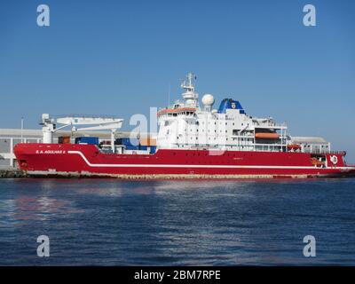 S A Agulhas II ice breaking polar research ship built 2012 for Dept of ...