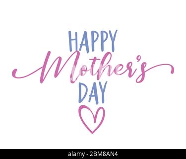 Happy Mothers Day lettering. Handmade vector illustration. Mother's day ...