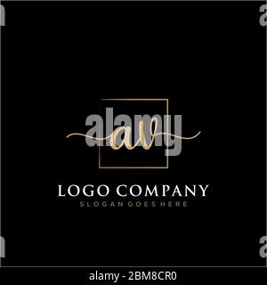 Modern Initial AV Vector Symbol Graphic Logo Design Stock Vector Art ...