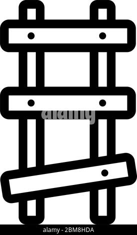Curved staircase icon. Outline curved staircase vector icon for web ...