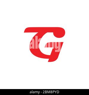 letter gt simple geometric curves logo vector Stock Vector Image & Art ...
