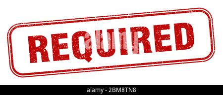 required stamp. required label. square grunge sign Stock Vector Image ...