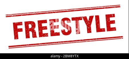 freestyle stamp. freestyle label. square grunge sign Stock Vector Image ...