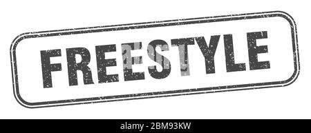 freestyle stamp. freestyle label. square grunge sign Stock Vector Image ...