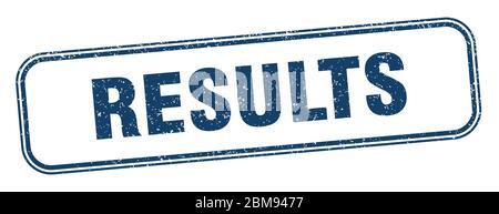 results stamp. results label. square grunge sign Stock Vector Image ...