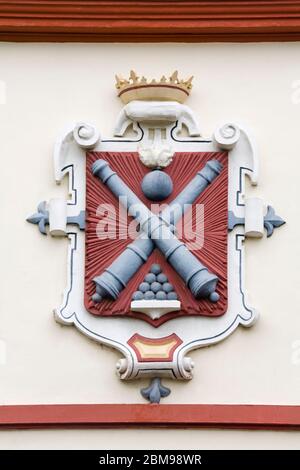 Crest on the Former Barracks, Cadiz, Andalusia, Spain, Europe Stock ...