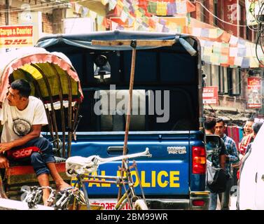 Kathmandu Nepal May 10, 2019 View of a Nepali police car parked at ...
