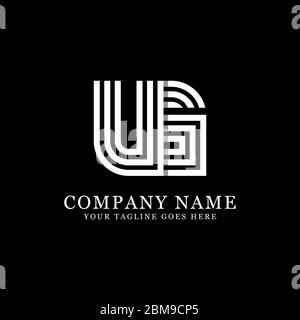 UG monogram initial logo with clean modern shield icon design ...