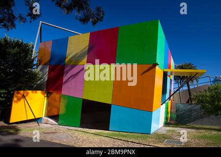 rubik's cube building melbourne museum Stock Photo - Alamy