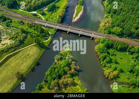 Lenne mouth, Hagen, Germany Stock Photo - Alamy