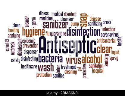 Sanitation word cloud concept Stock Photo - Alamy