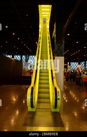 Seattle 2013, Public library interior, view of top floor reading room ...