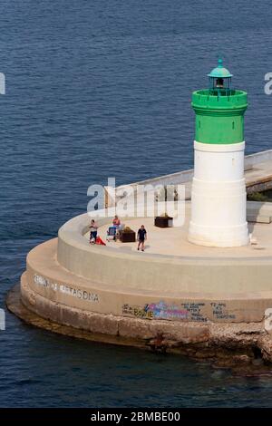 Lighthouse, Cartagena port, Spain Stock Photo - Alamy