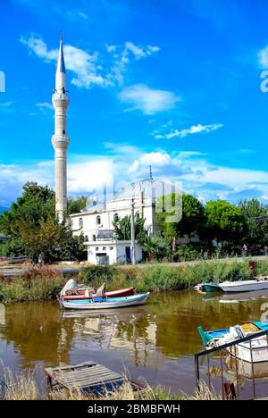 Mosque in Akçay, seaside town and holiday resort popular with Turkish ...