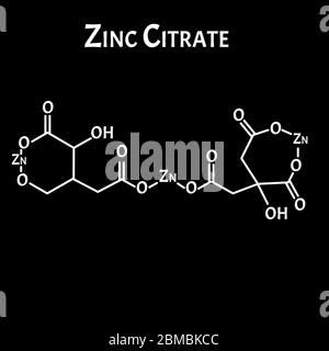 Zinc citrate is a molecular chemical formula. Zinc infographics. Vector ...