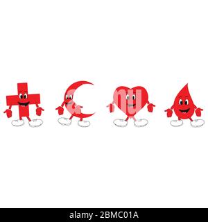 This illustration depicts 4 mascots, namely the World Red Cross, Red ...