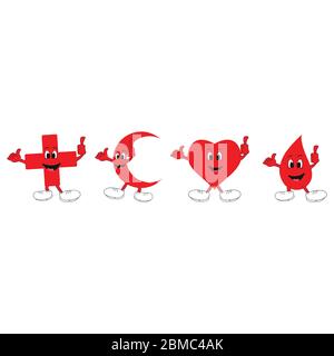 This illustration depicts 4 mascots, namely the World Red Cross, Red ...