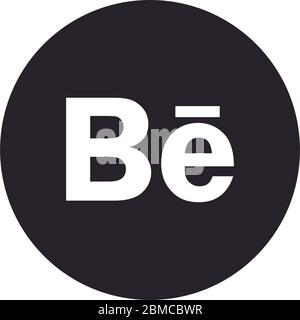 behance flat style icon vector design. single behance icon. social ...