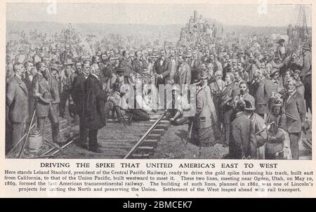 Completion of Transcontinental Railroad, 1869 Stock Photo - Alamy