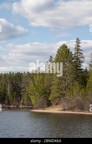Blue sky with beautiful natural forest landscape panorama Germany Stock ...