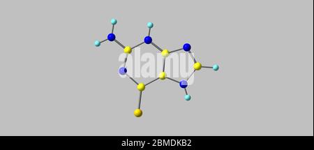 Tioguanine leukemia and ulcerative colitis drug, chemical structure ...
