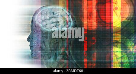 Humans and Machines Merging as a Futurist Concept art Stock Photo - Alamy