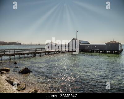 Viking winter bathing club in Soenderborg, Denmark Stock Photo - Alamy