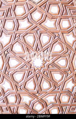Doors with mother-of-pearl inlay in mosque. Arabic floral seamless ...