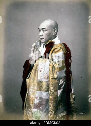 A Japanese priest, Victorian period Stock Photo - Alamy