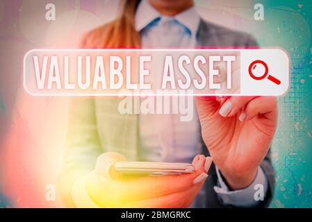 Text sign showing Valuable Asset. Conceptual photo Your most valuable ...
